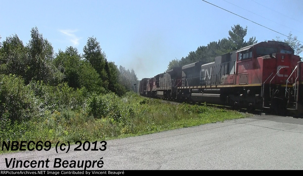 CN 8017 on the 308 Eastbound